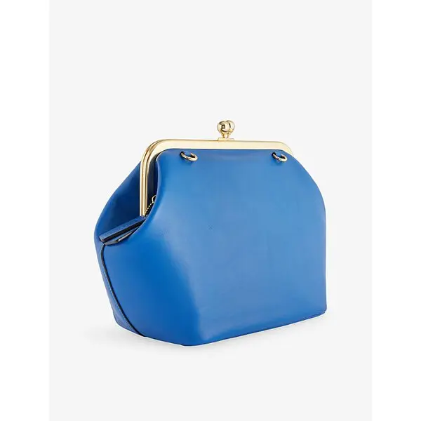バッグ Coach Kisslock & Turnlock Hand Bag sky Coach Kisslock 27 Leather Shoulder Bag - Deep Sky | Editorialist